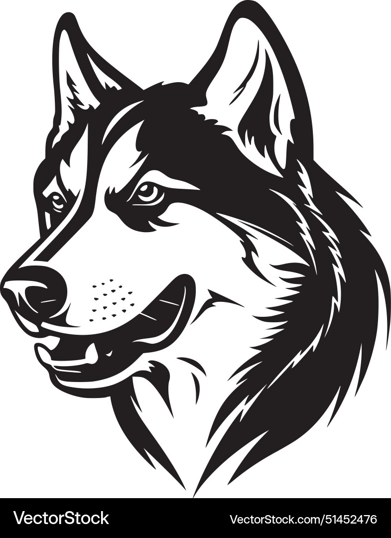 Siberian husky - high quality logo ideal Vector Image