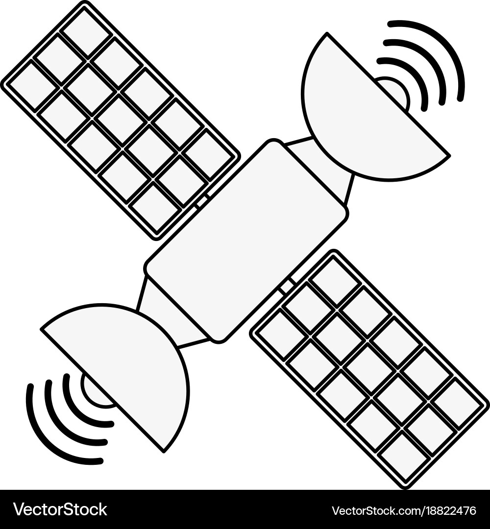 Space satellite technology Royalty Free Vector Image