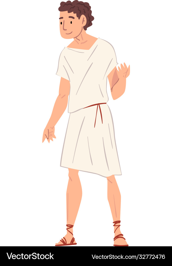 Young roman man in traditional clothes ancient Vector Image