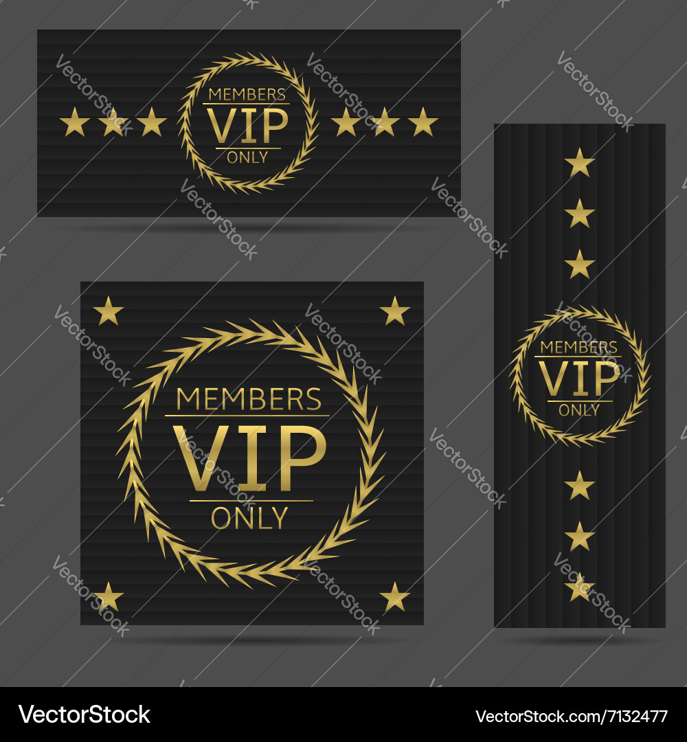 Black vip cards Royalty Free Vector Image - VectorStock