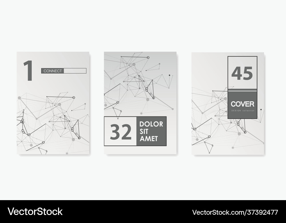 Network connection structure brochure poster Vector Image