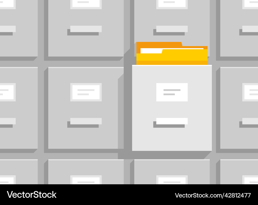 Seamless pattern with filing cabinets Royalty Free Vector