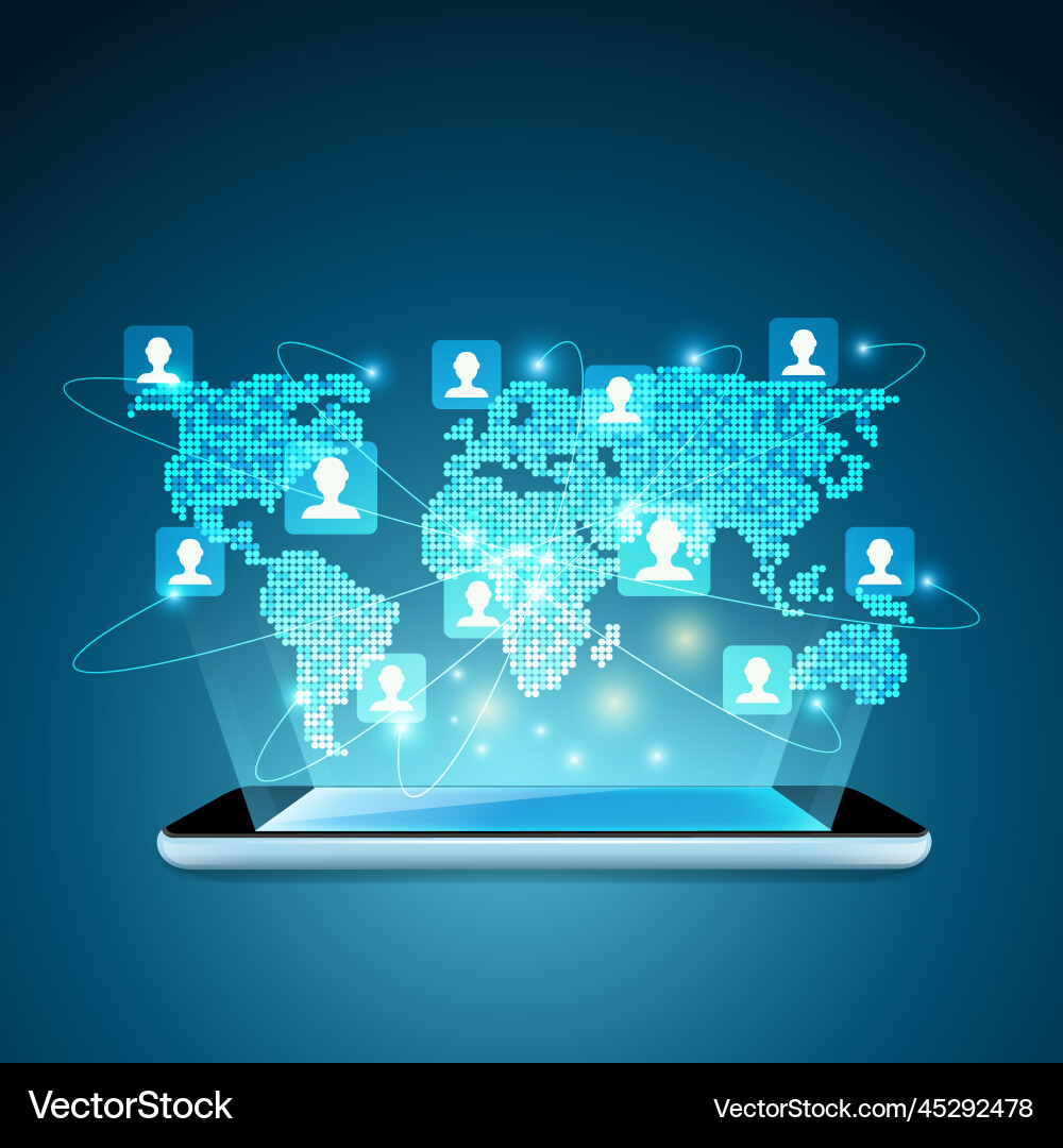 Concept of communication technology graphic Vector Image