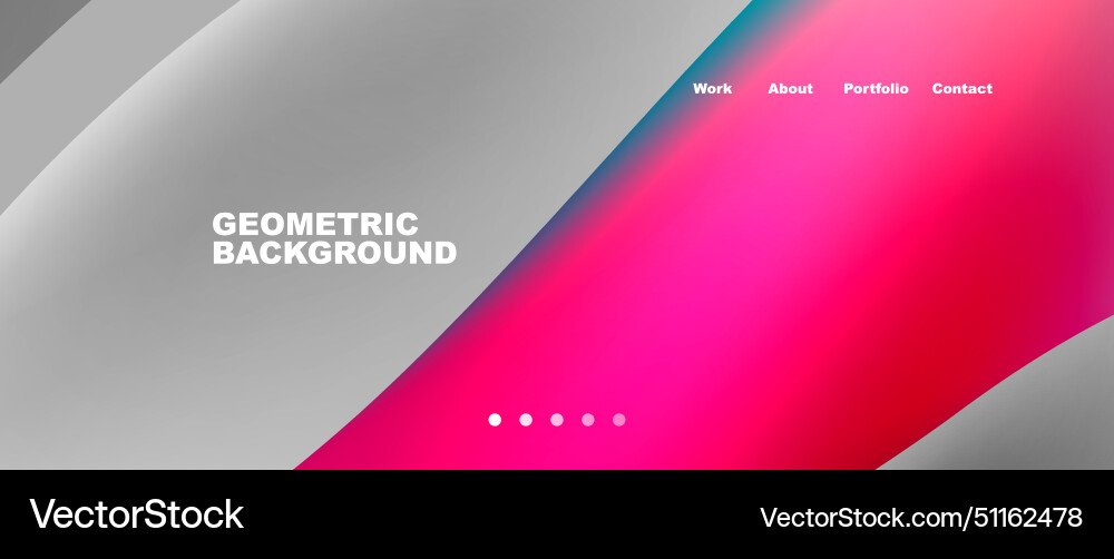 Geometric background in pink and gray gradient Vector Image