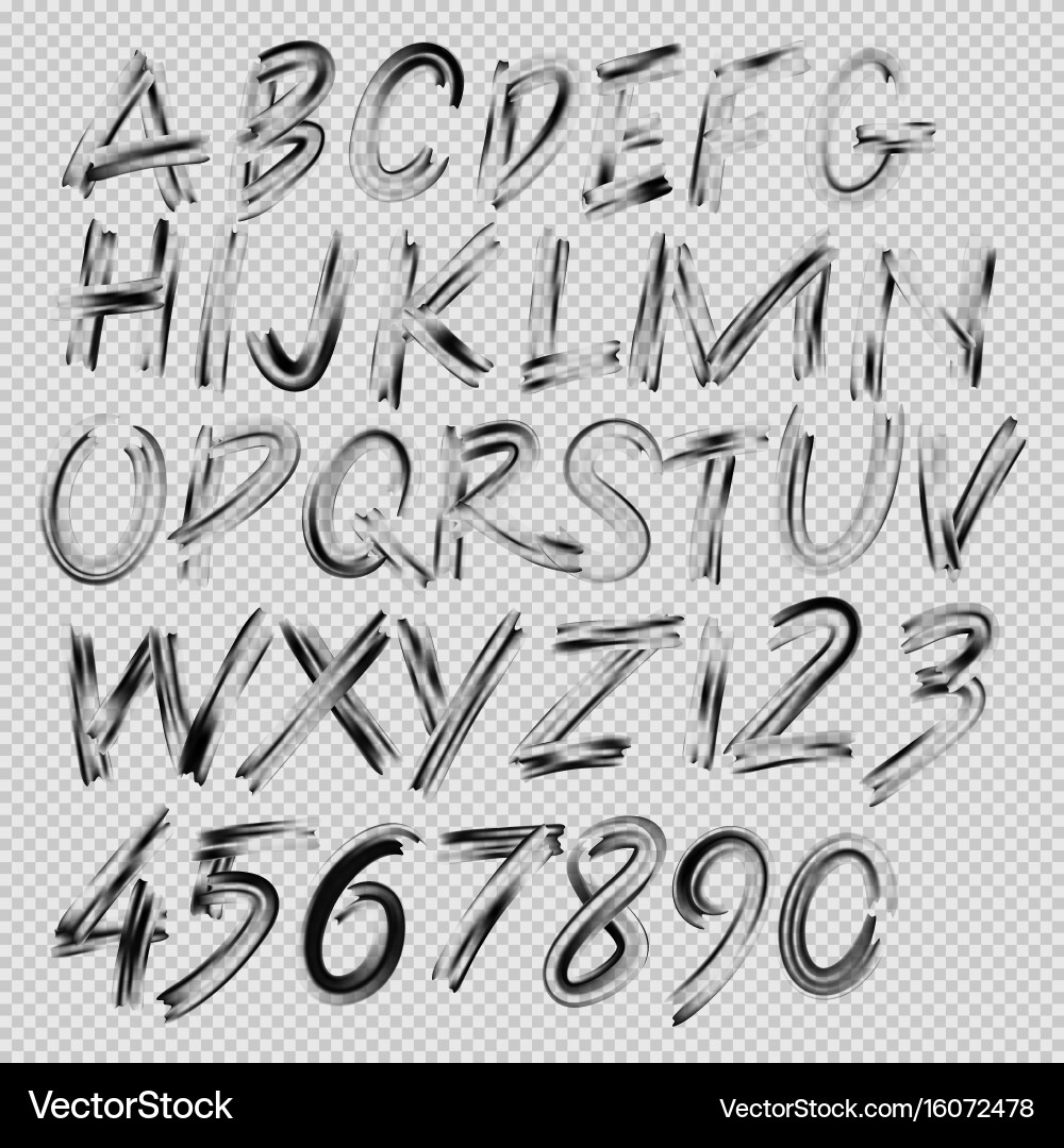 Finger Paint Font Vector Images (over 100)