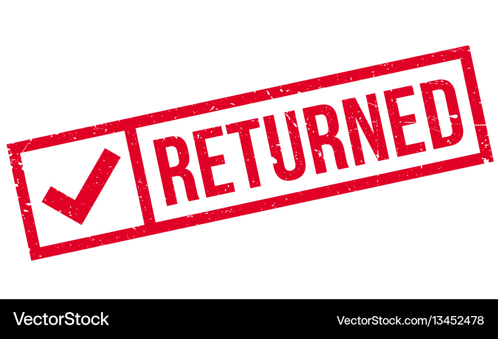 Returned rubber stamp Royalty Free Vector Image