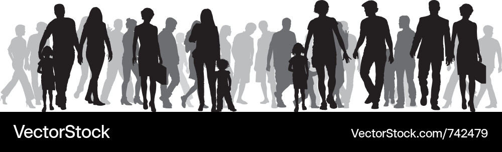 A group of people Royalty Free Vector Image - VectorStock