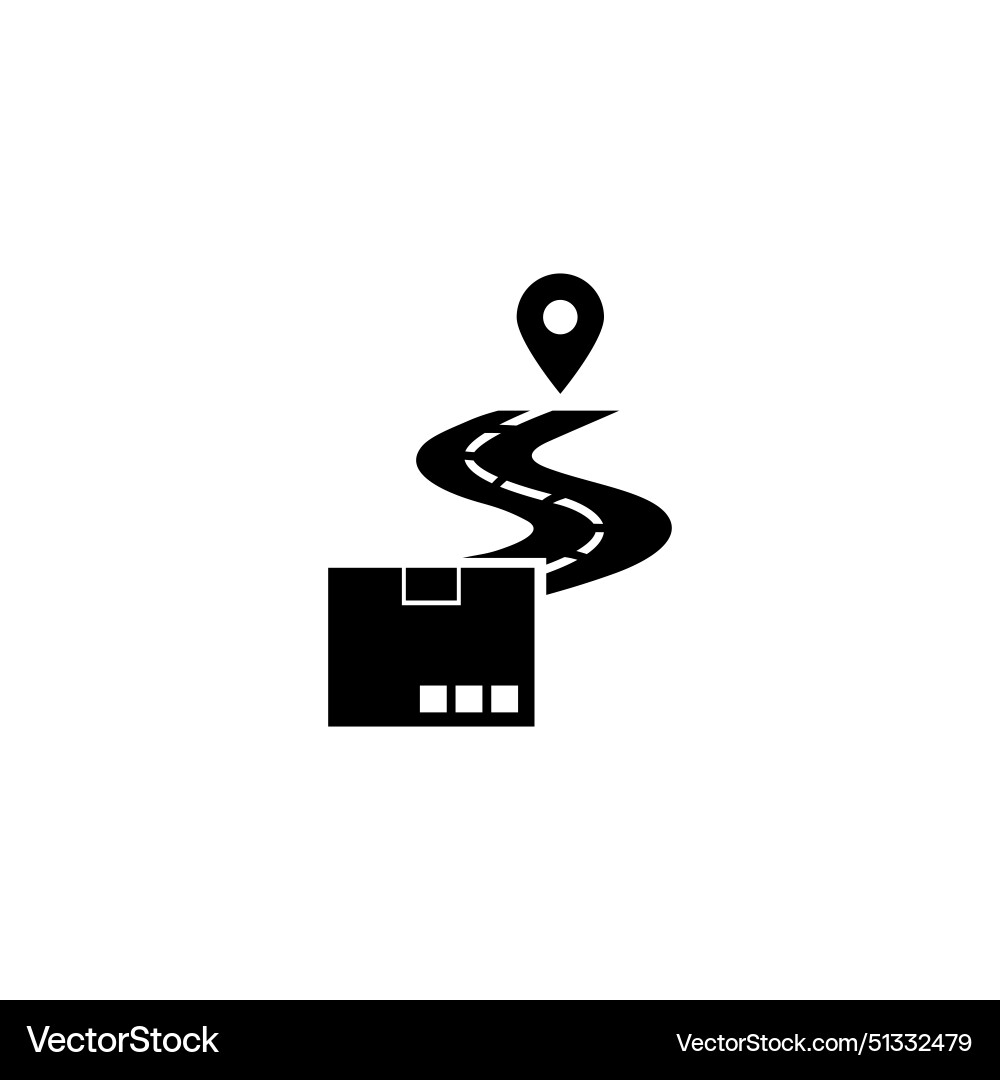 A simple black and white icon depicting package Vector Image
