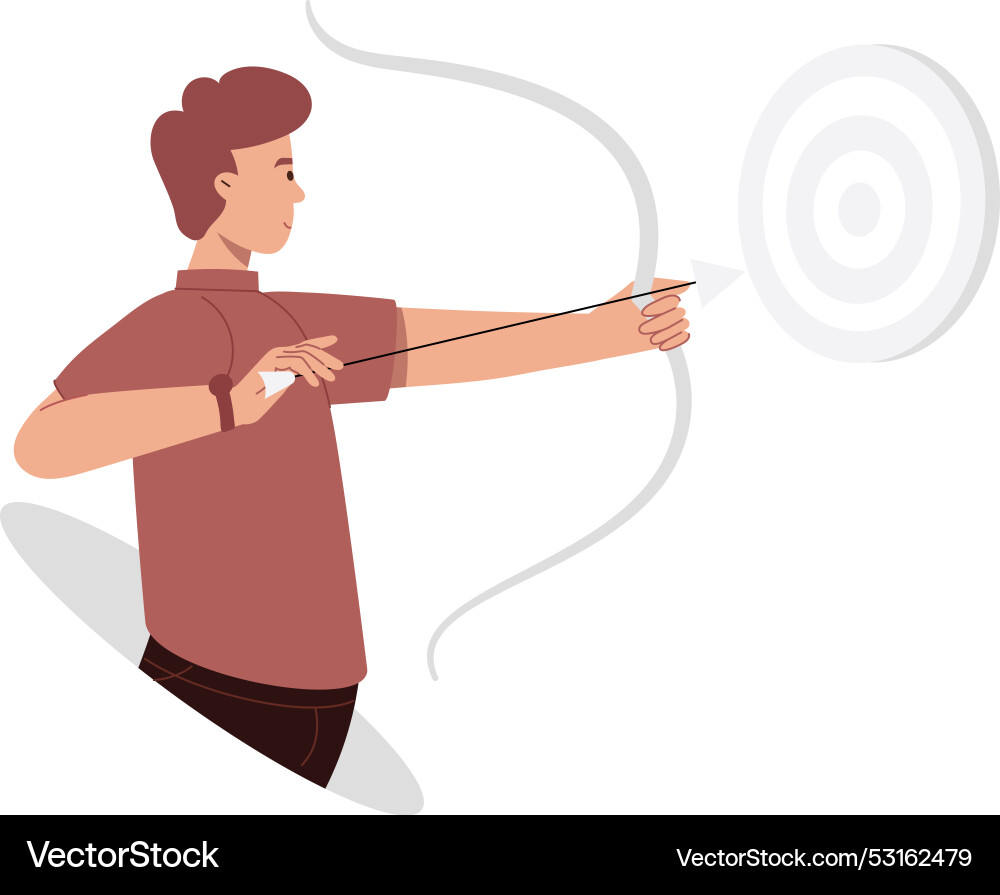 Basic rgba flat character of goal set Royalty Free Vector