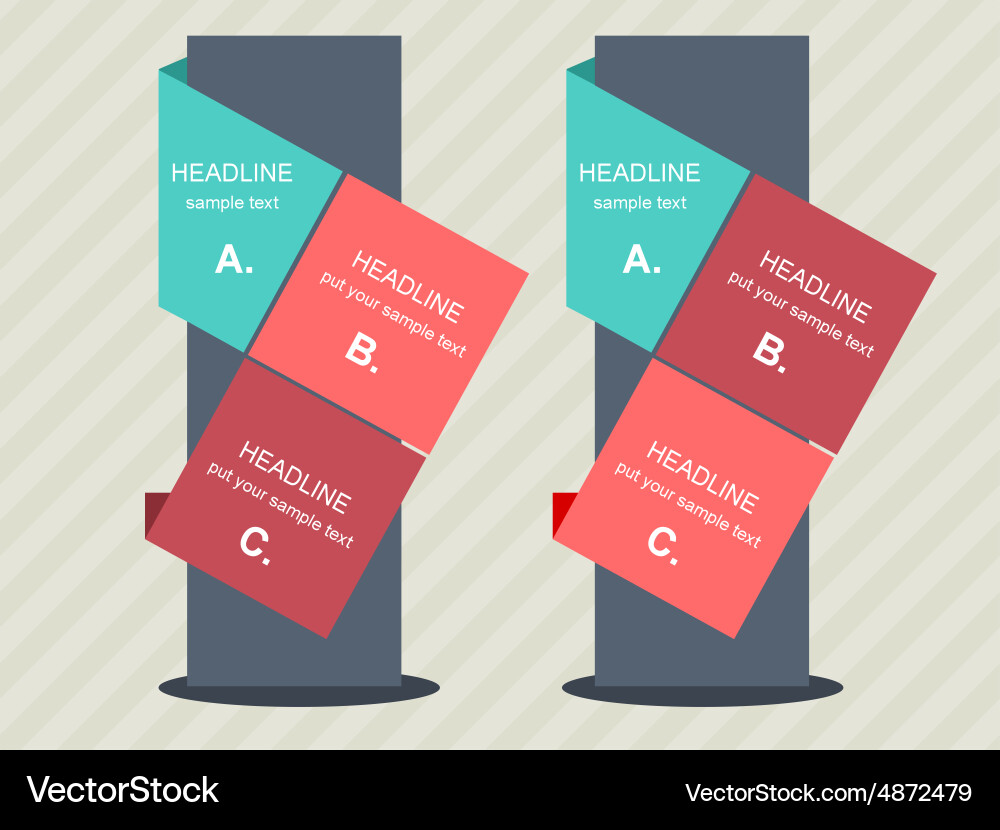 Creative column with headline and text Royalty Free Vector