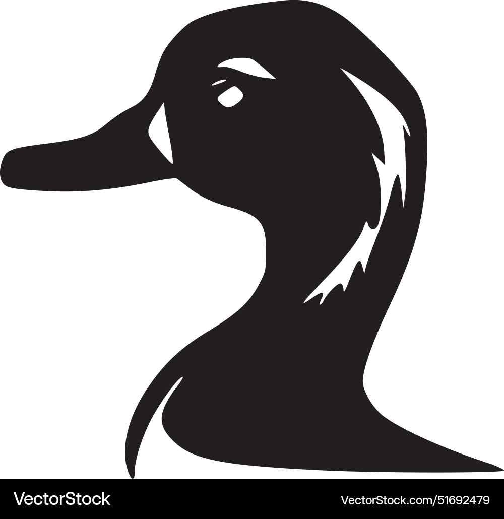 Duck - minimalist and flat logo Royalty Free Vector Image