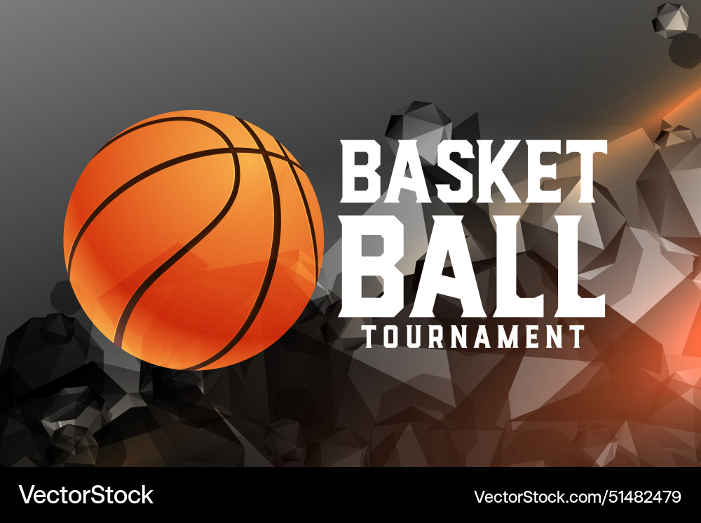 Eye catching basketball tournament background Vector Image