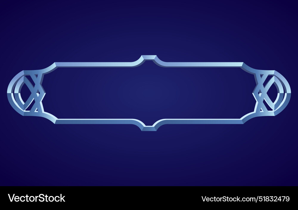 Frame medieval game ui empty rectangle frame in Vector Image