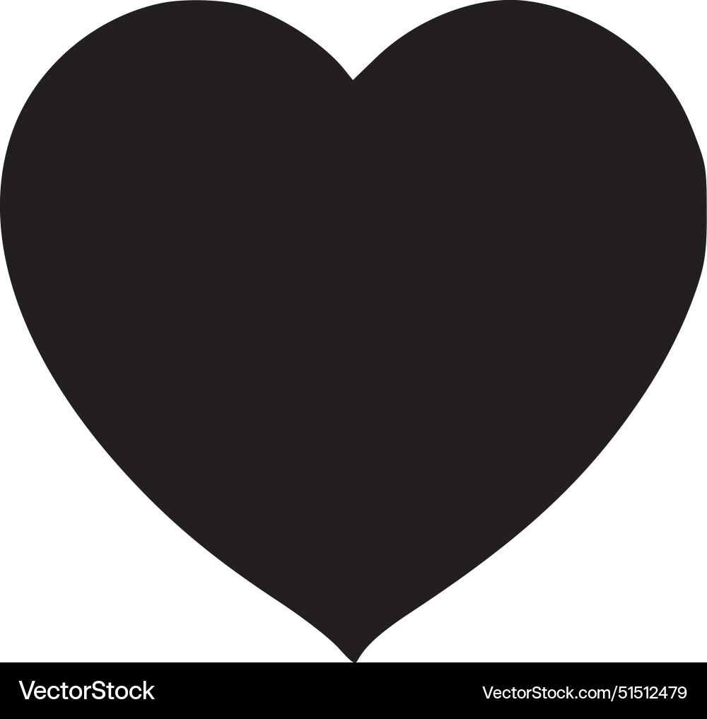 Heart - minimalist and flat logo Royalty Free Vector Image