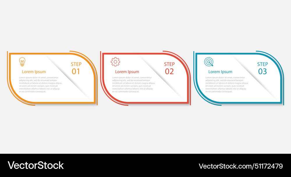 Infographic design template with 3 options Vector Image