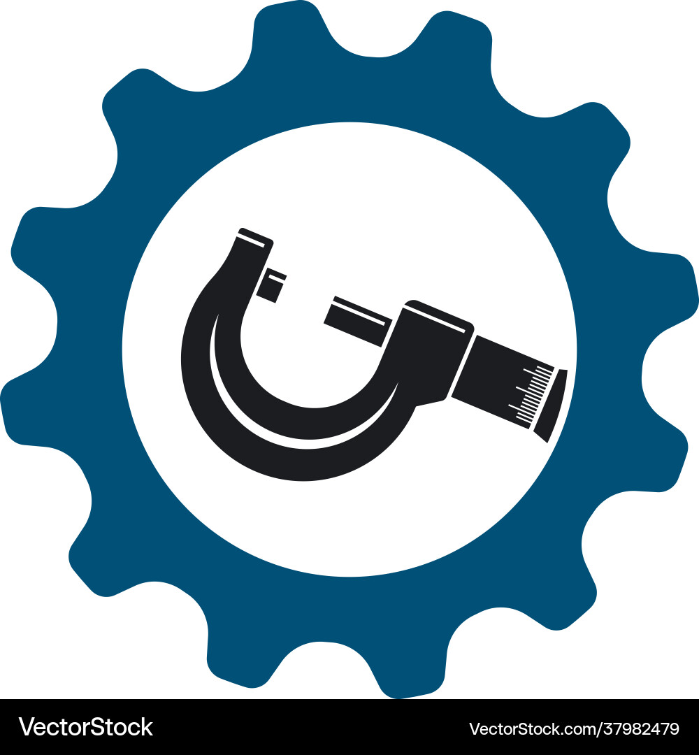 Micrometer icon design template Royalty Free Vector Image
