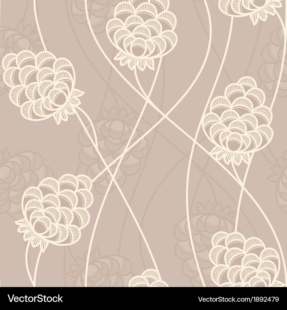 Seamless background with flowers Royalty Free Vector Image