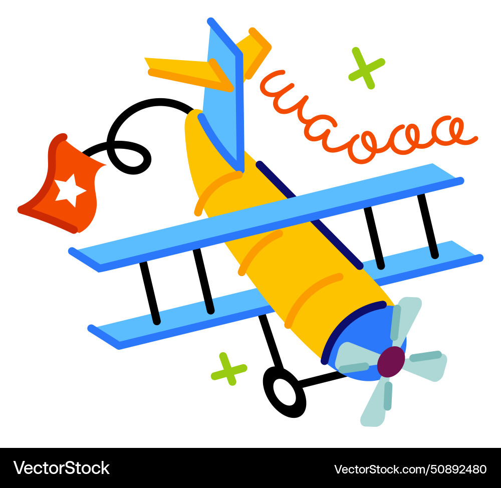 Biplane Royalty Free Vector Image - VectorStock