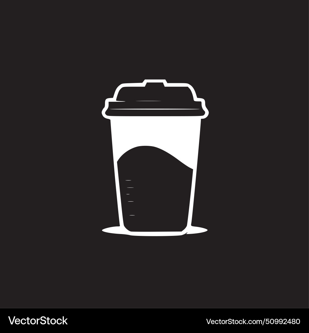 Coffee - minimalist and flat logo Royalty Free Vector Image