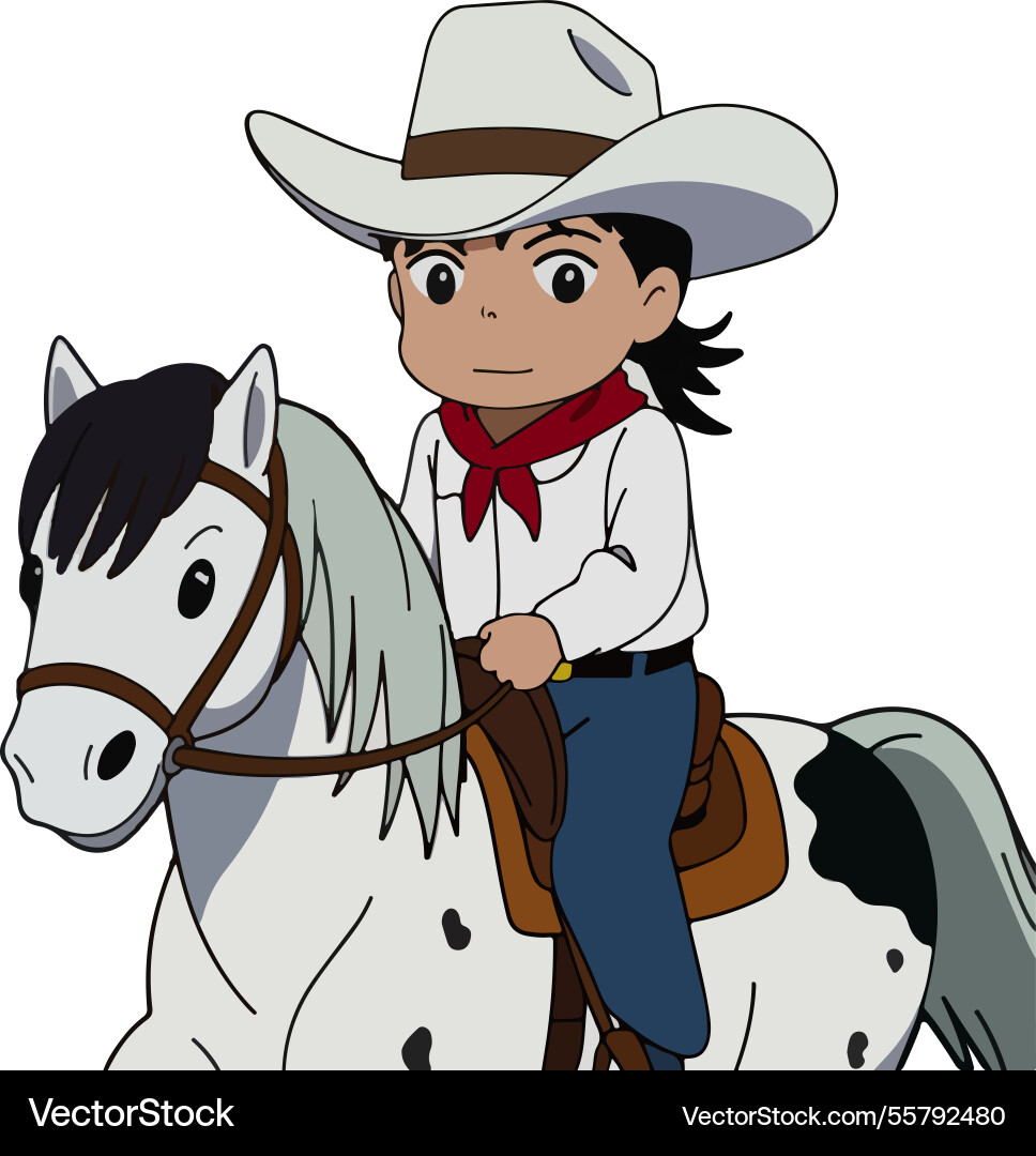 Cowboy stickers set clipart calculations Vector Image