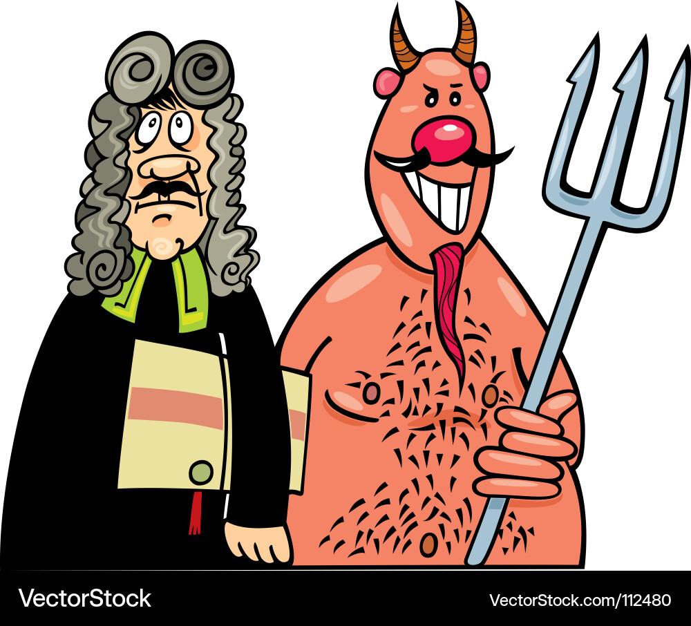 Devil Lawyer Character Royalty Free Vector Image