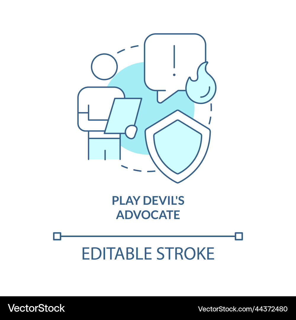 Devil's Advocate Concept Icon Royalty Free Vector Image