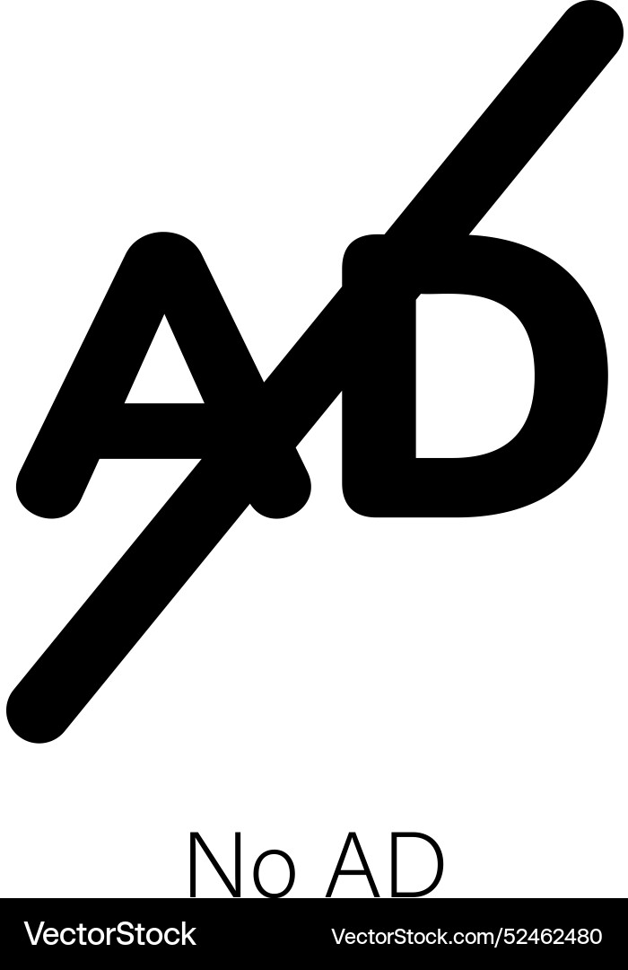 No ad Royalty Free Vector Image - VectorStock