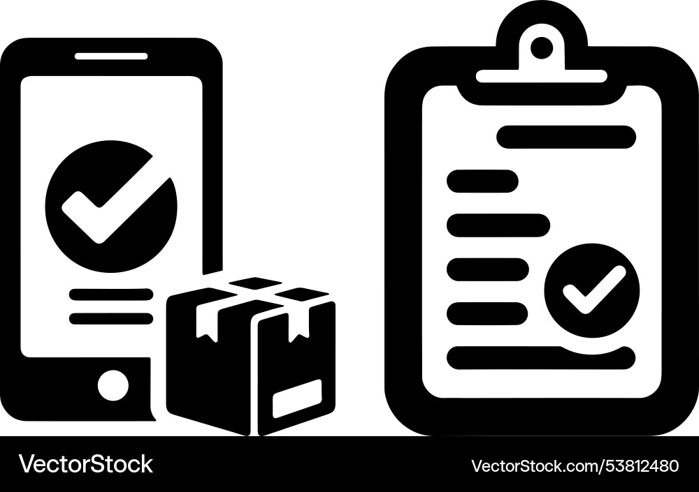 Order confirmation icon Royalty Free Vector Image