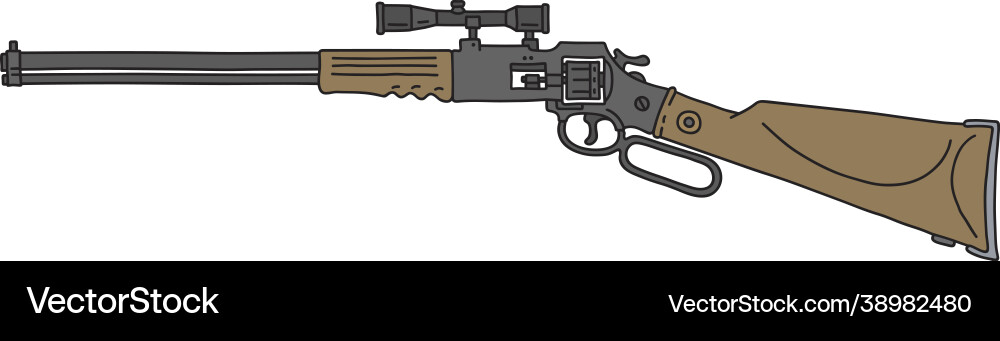 Recent small repeating rifle Royalty Free Vector Image