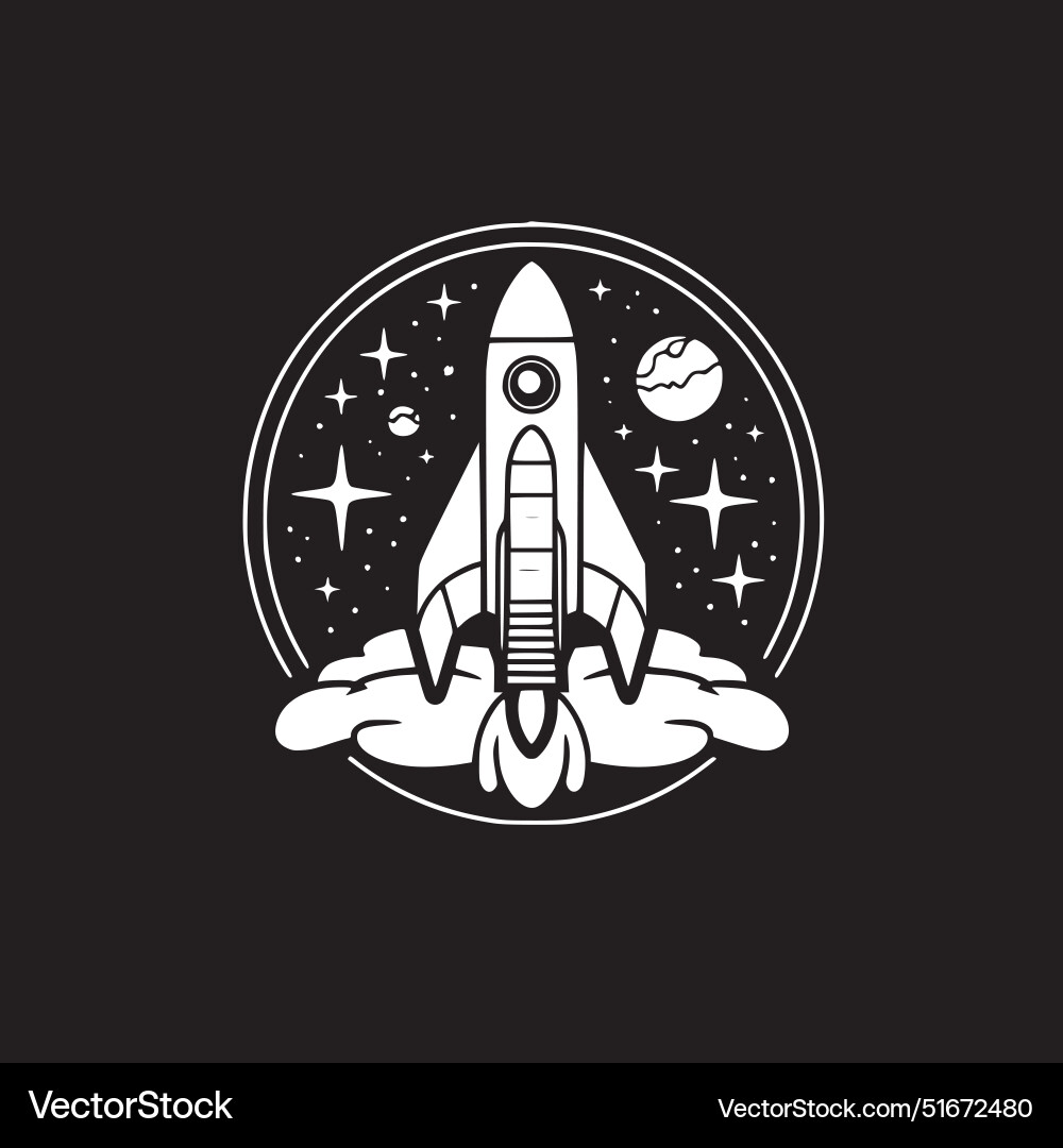 Space - high quality logo - ideal for t-shirt Vector Image