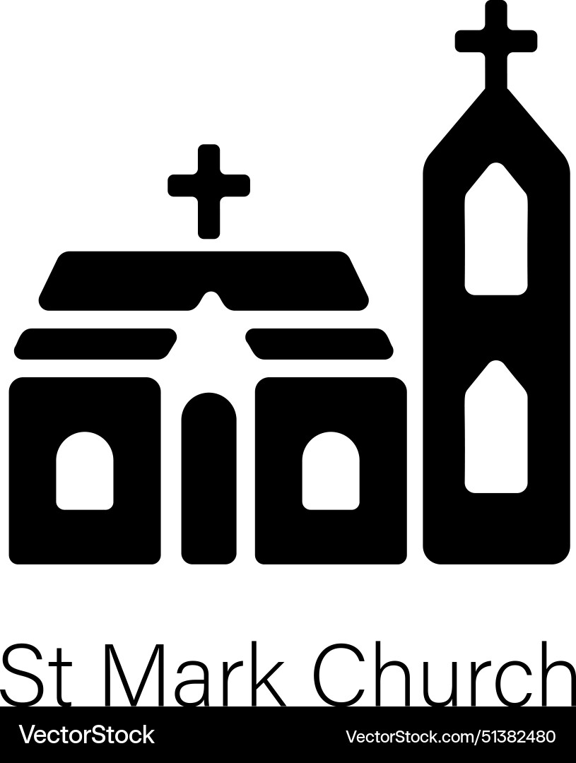 St mark church Royalty Free Vector Image - VectorStock