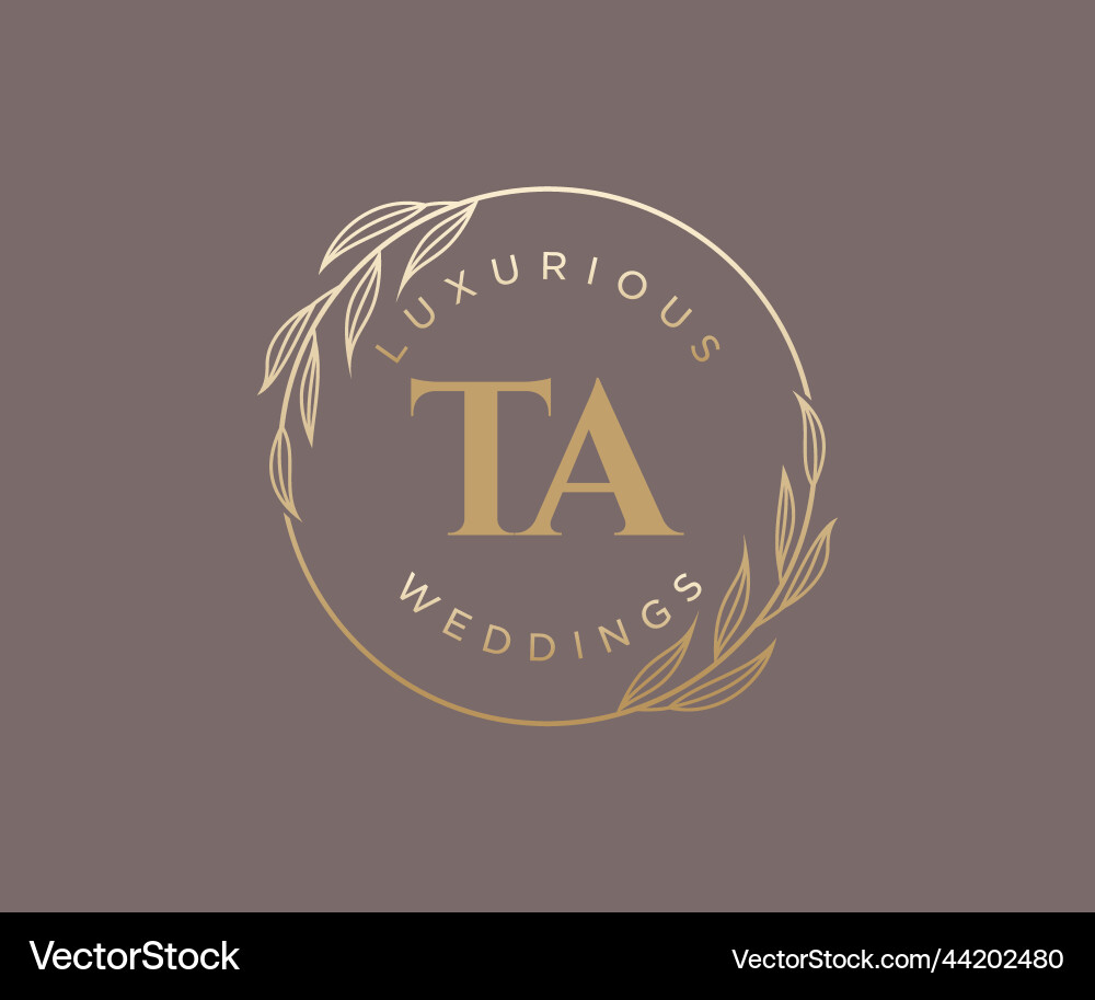 Ta initials letter wedding monogram logos – Royalty-Free Vector ...