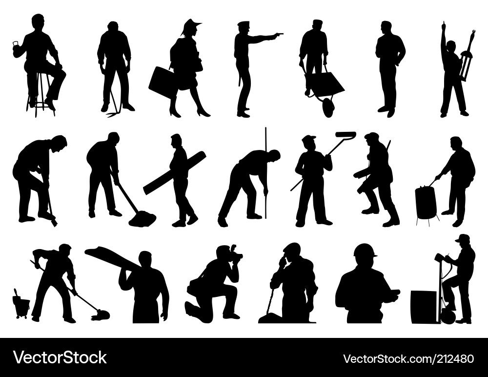 Working people Royalty Free Vector Image - VectorStock
