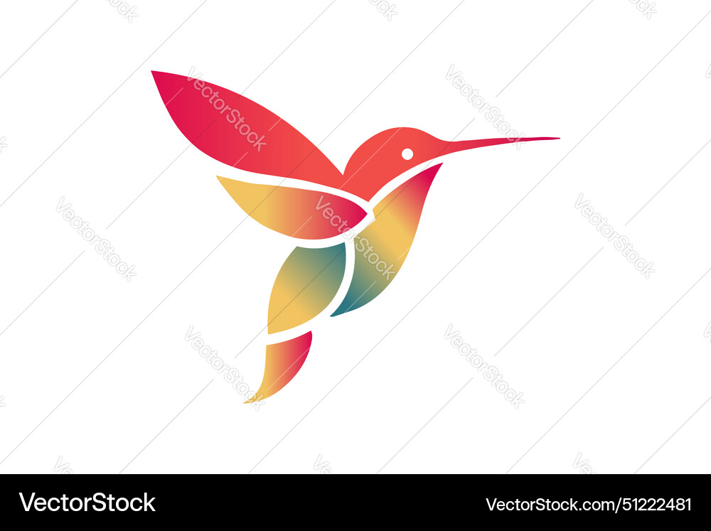 A flying hummingbird Royalty Free Vector Image