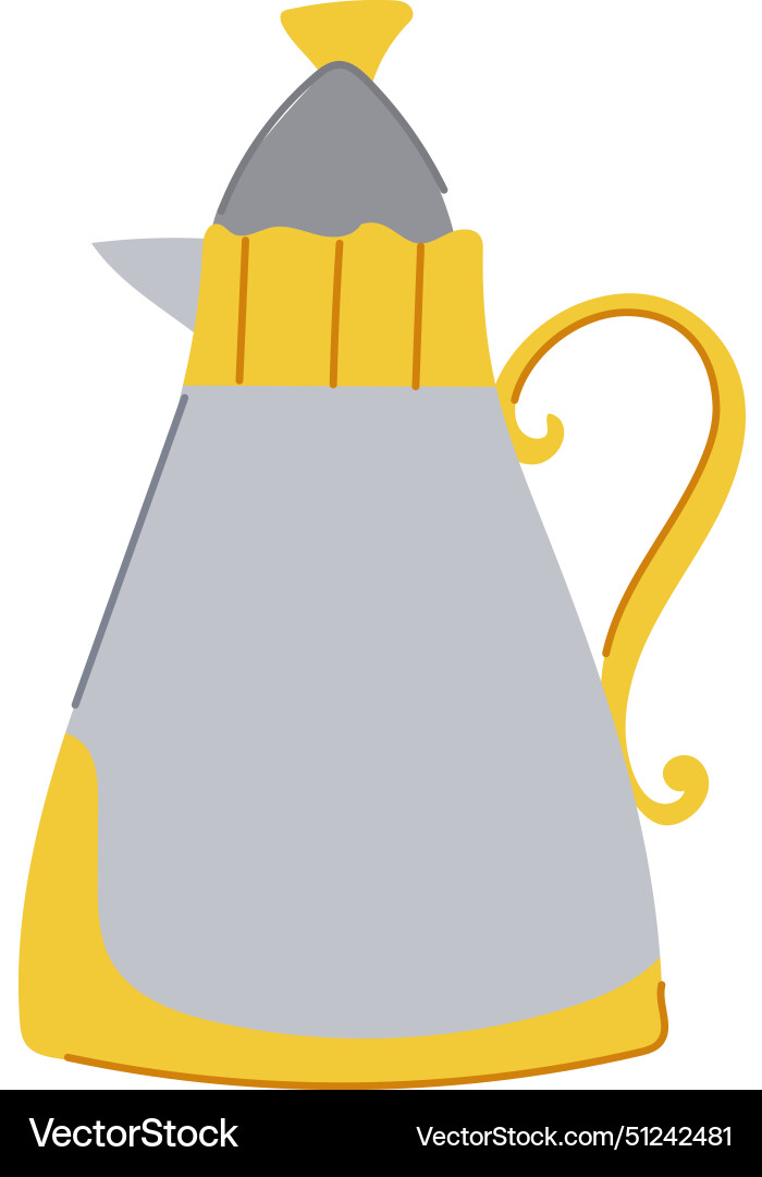 Arab arabic tea pot cartoon Royalty Free Vector Image