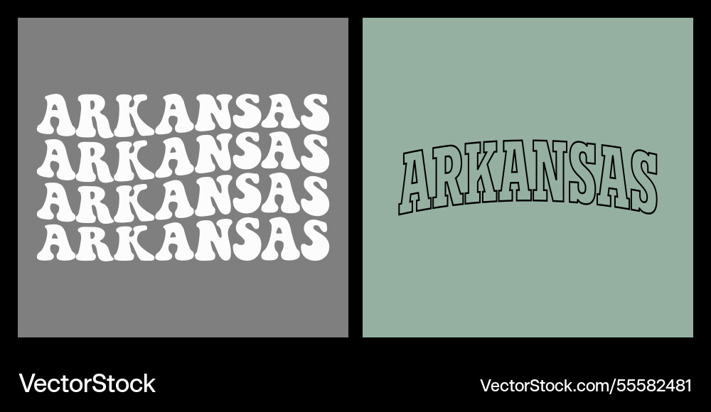 Arkansas text t shirt design Royalty Free Vector Image