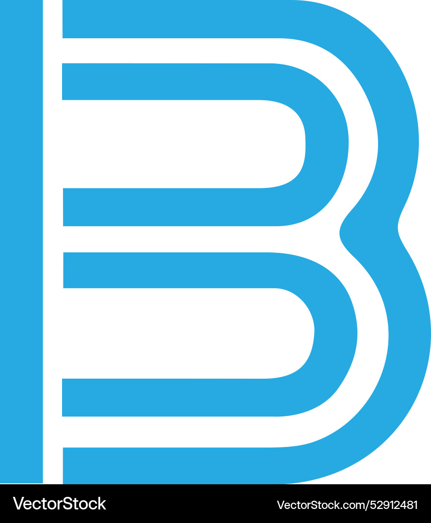 Bb letter logo design template 4 Royalty Free Vector Image