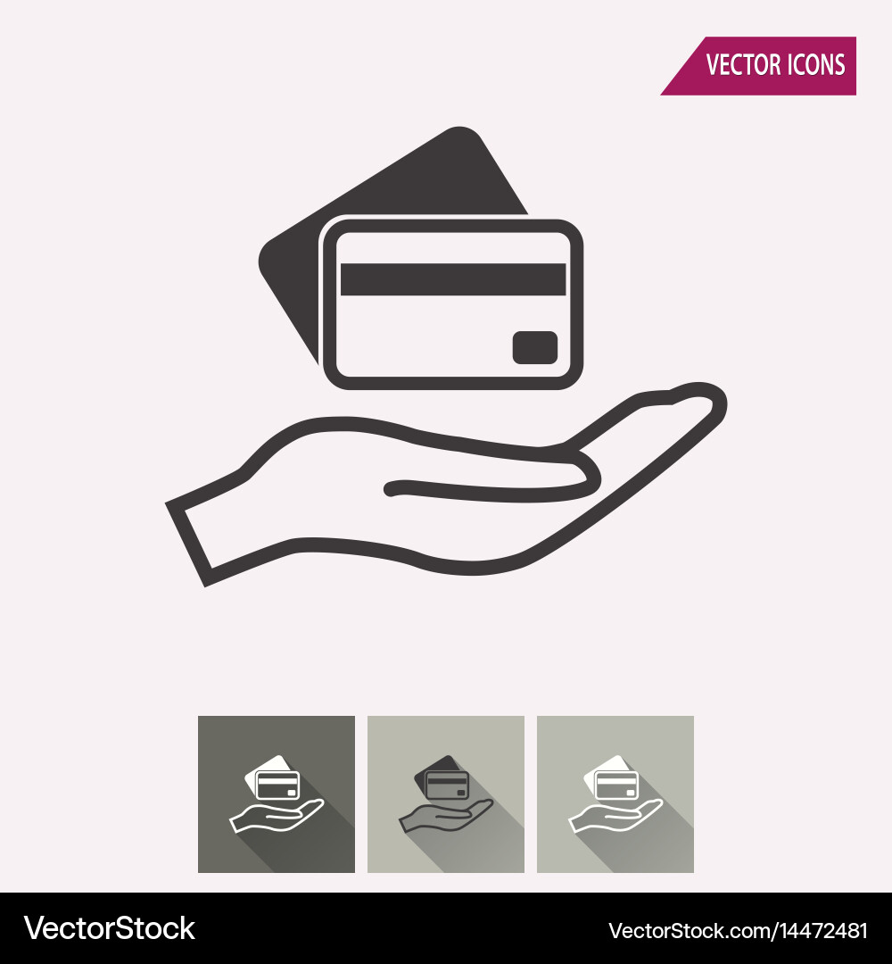 Credit card - icon Royalty Free Vector Image - VectorStock
