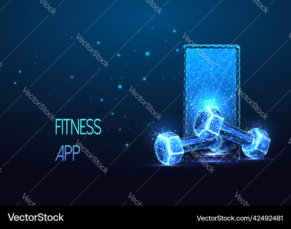Futuristic online training workout concept Vector Image