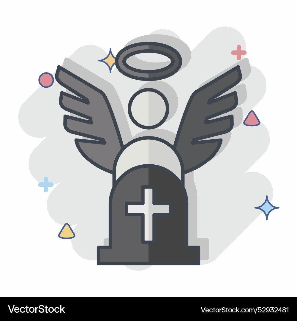 Icon dead related to seath symbol comic style Vector Image