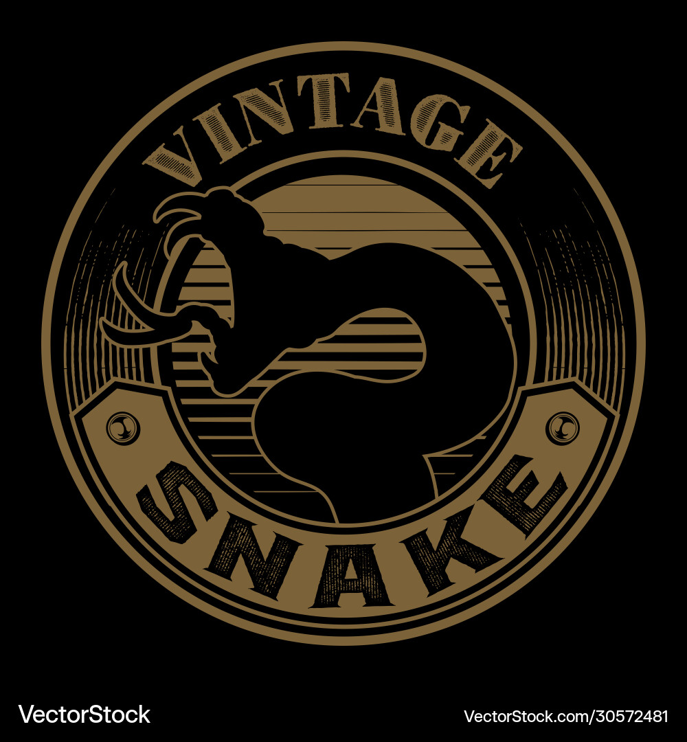 King cobra shadow gold snake mascot logo Vector Image