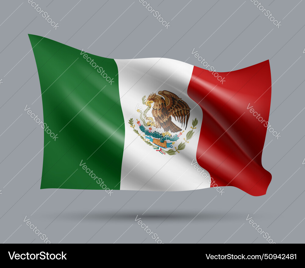 Mexico flag Royalty Free Vector Image - VectorStock