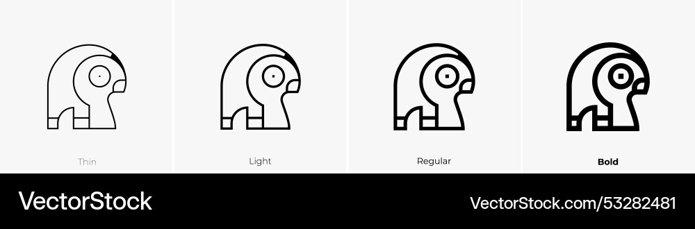 Ra icon thin light regular and bold style design Vector Image