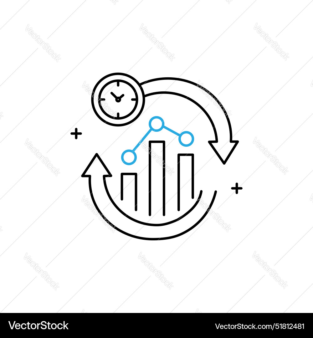 Real-time analytics monitoring live Royalty Free Vector