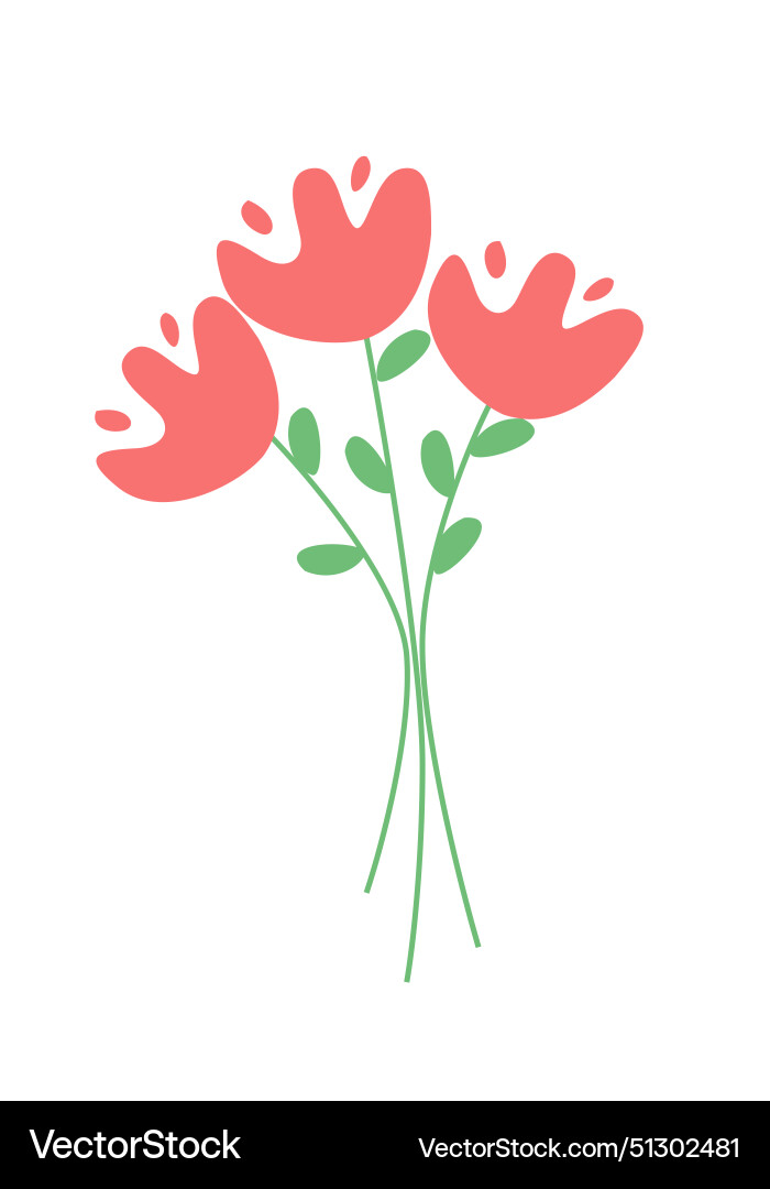 Simple flower for your sticker Royalty Free Vector Image