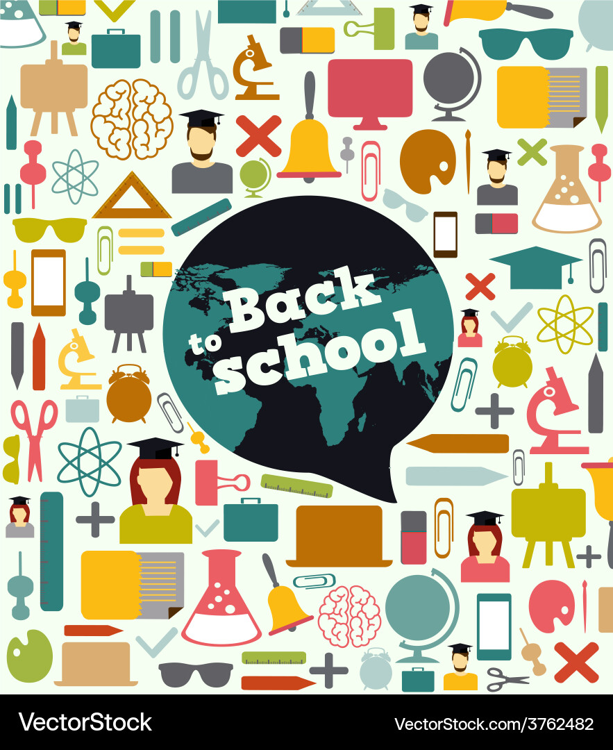Back to school background design Royalty Free Vector Image