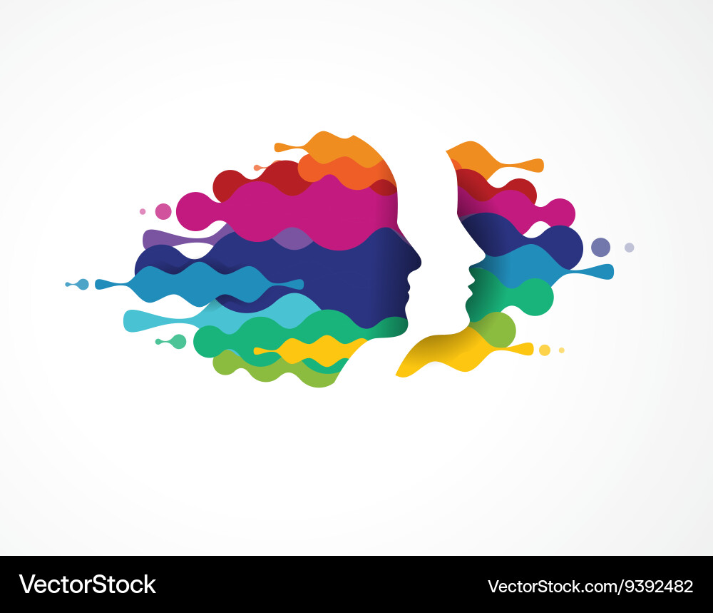 Brain creative mind man head learning icons Vector Image