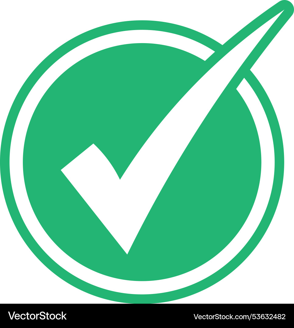 Checkmark icon logo design template isolated Vector Image