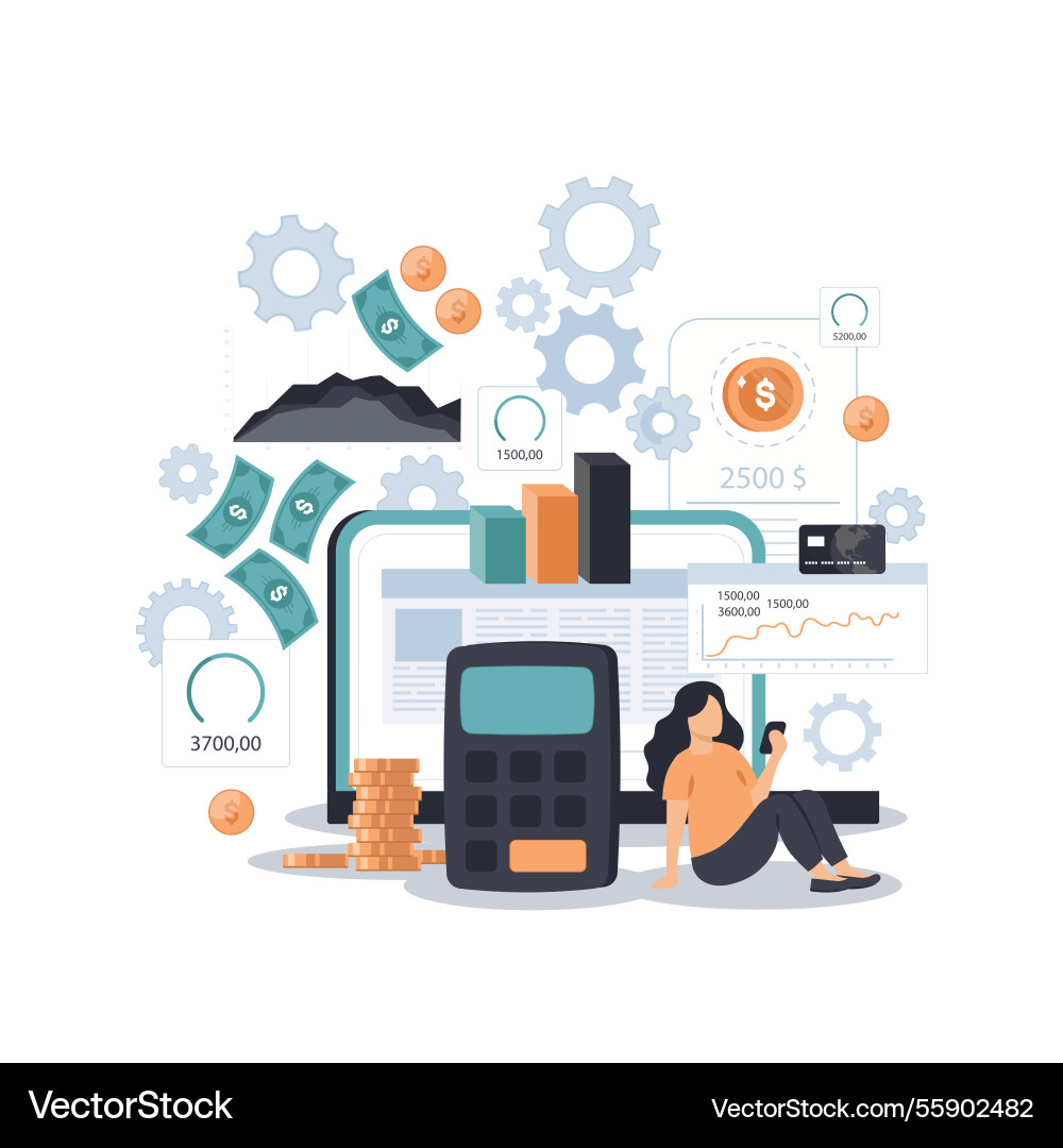 Cost optimization concept Royalty Free Vector Image