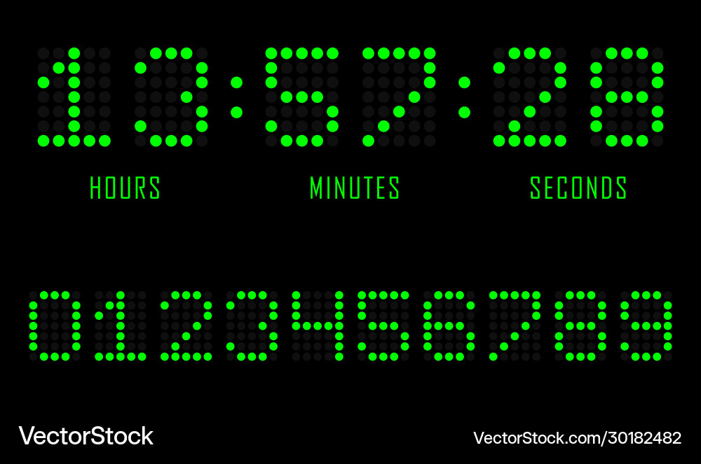 Digital alarm clock on white background Royalty Free Vector